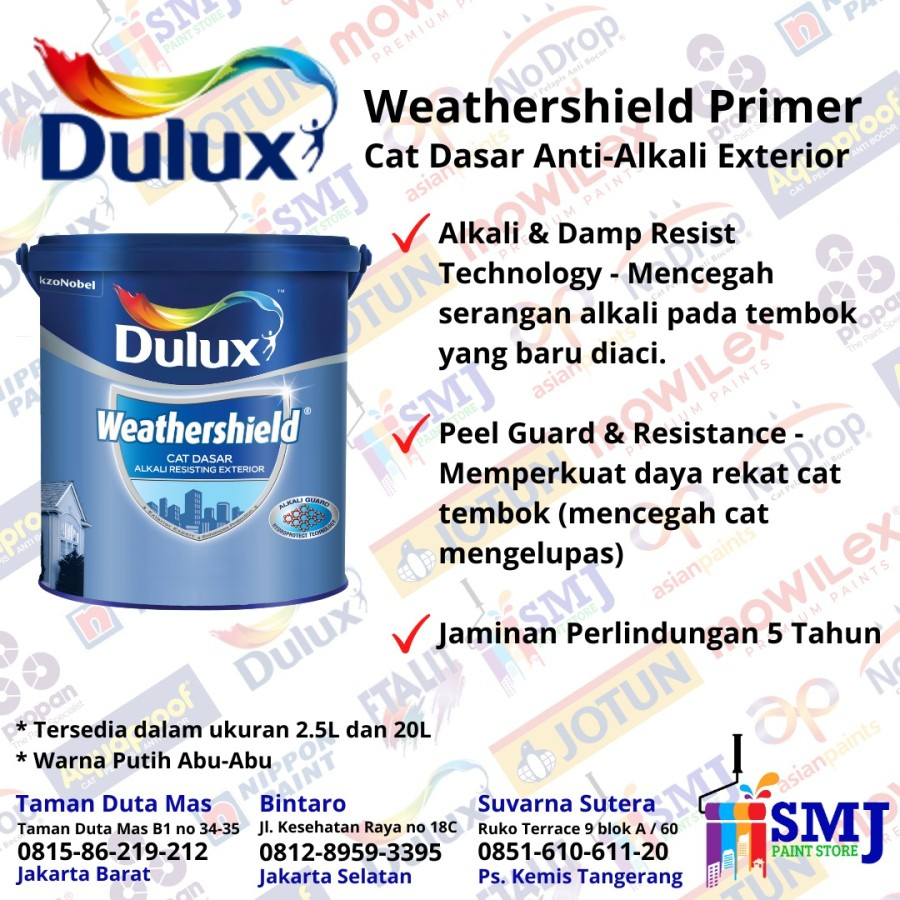 Jual Dulux Weathershield Primer Alkali Resisting Cat Dasar Sealer Exterior 20 Liter | Shopee ...