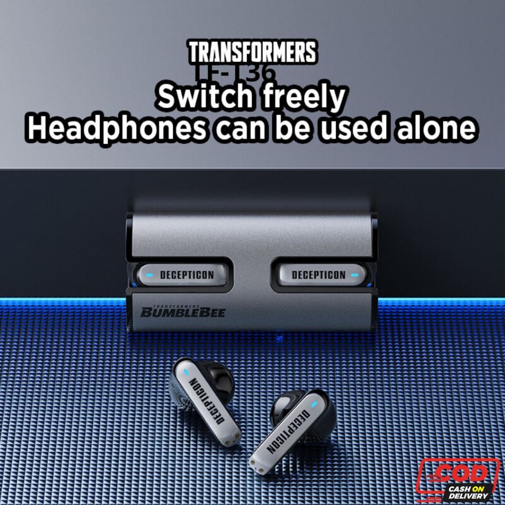 Jual Transformers TF-T02 TWS Wireless Bluetooth Earphones Bass Stereo ...