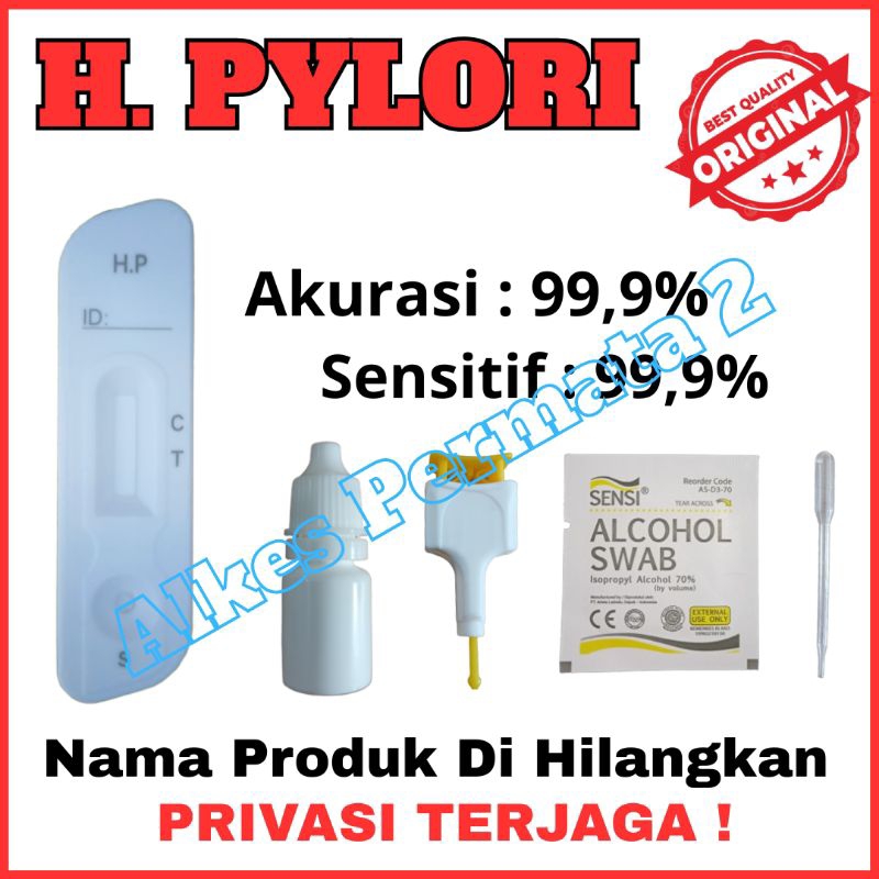 Jual H Pylori Test Cassette Akurat 99,7% Mandiri Helicobacter Satuan ...