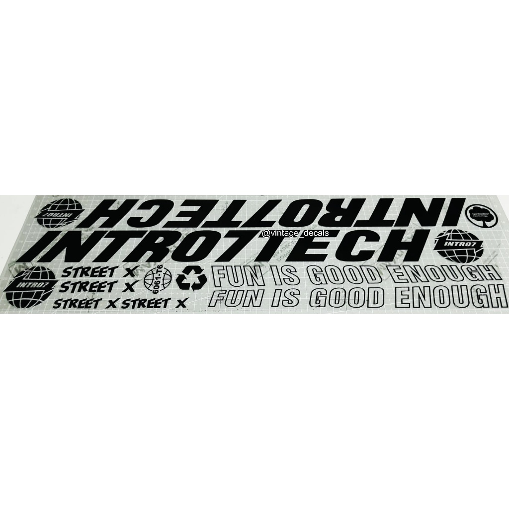 Jual sticker decals replacements INTRO7TECH fs-02 intro7 | Shopee Indonesia