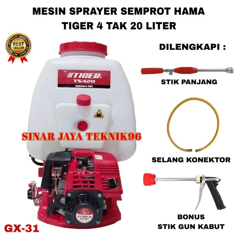 Jual Srayer Semprot Hama Tiger 4 Tak TS-420 Kapasitas 20 Liter | Mesin Semprot Ham | Shopee ...