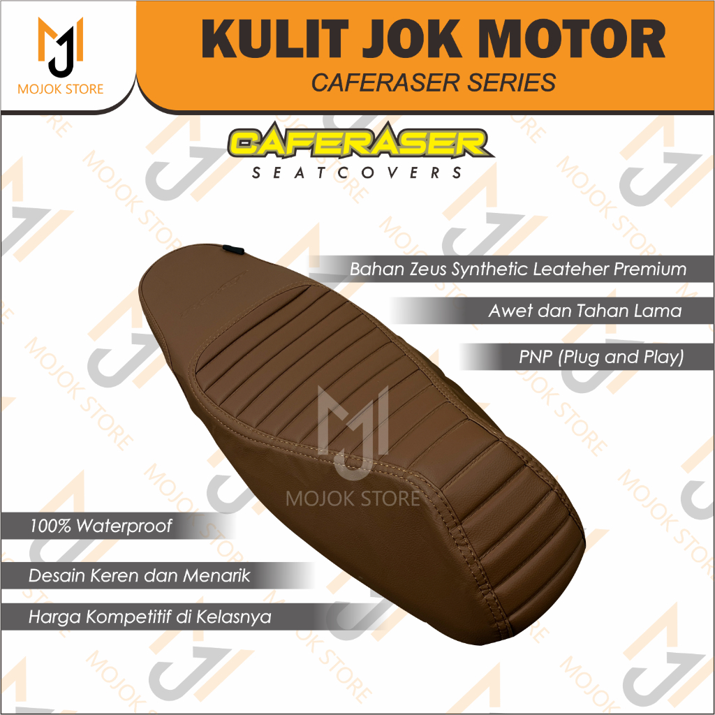 Jual Cover Kulit Jok Motor Caferacer Warna Coklat Tua Bisa Tinggal ...