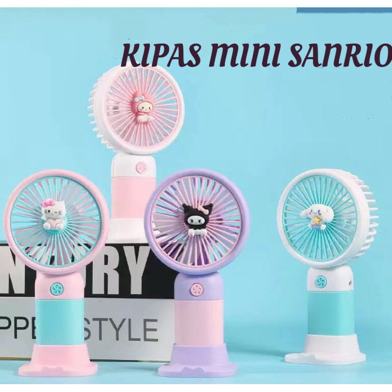 Jual KIPAS MINI SANRIO PORTABLE KIPAS ANGIN USB CHARGAER | Shopee Indonesia
