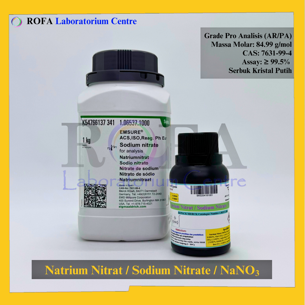 Jual Natrium Nitrat / Sodium Nitrate / NaNO3 Pro Analisis Eceran 1 Gram ...
