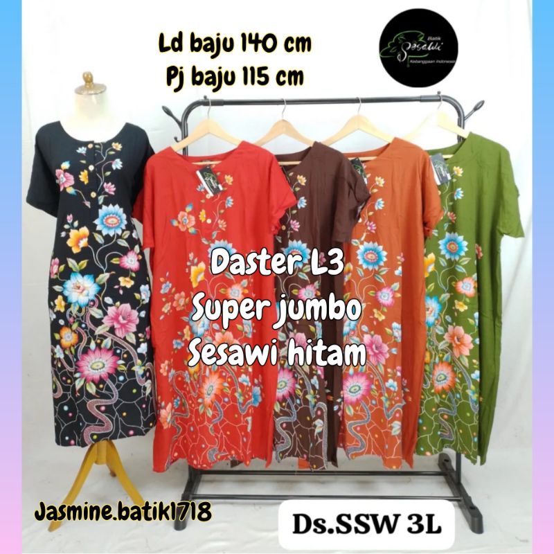 Jual DASTER L3 JUMBO LD 140 CM//KANCING BUSUI #SESAWI HITAM | Shopee ...