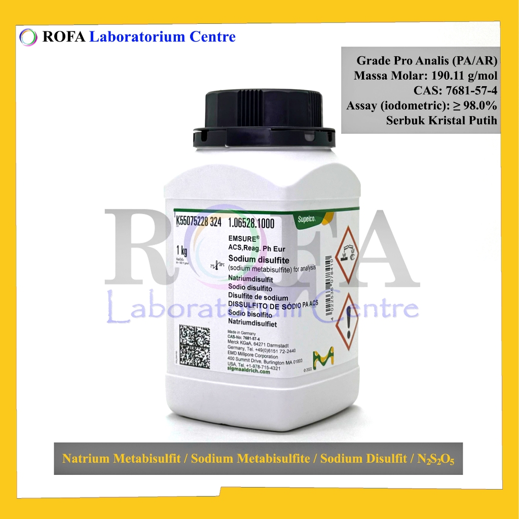 Jual Natrium Metabisulfit / Sodium Metabisulfite / Sodium Disulfite ...