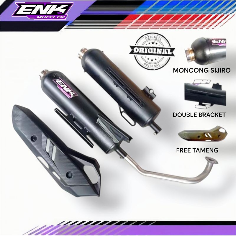 Jual knalpot standar racing moncong shijiro original enk muffler suara ...