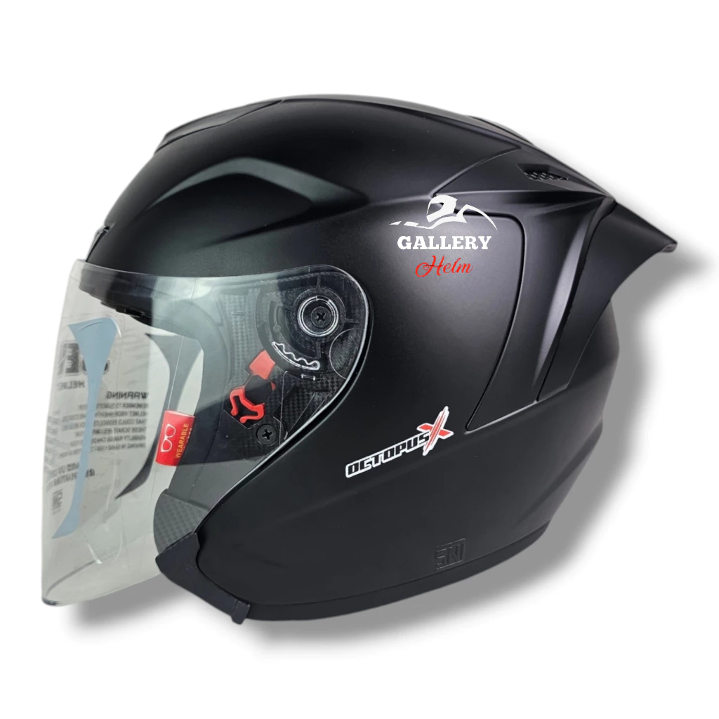 Jual SEV Octopus X- Helm Half Face Solid SNI | Hitam Doff | Shopee ...