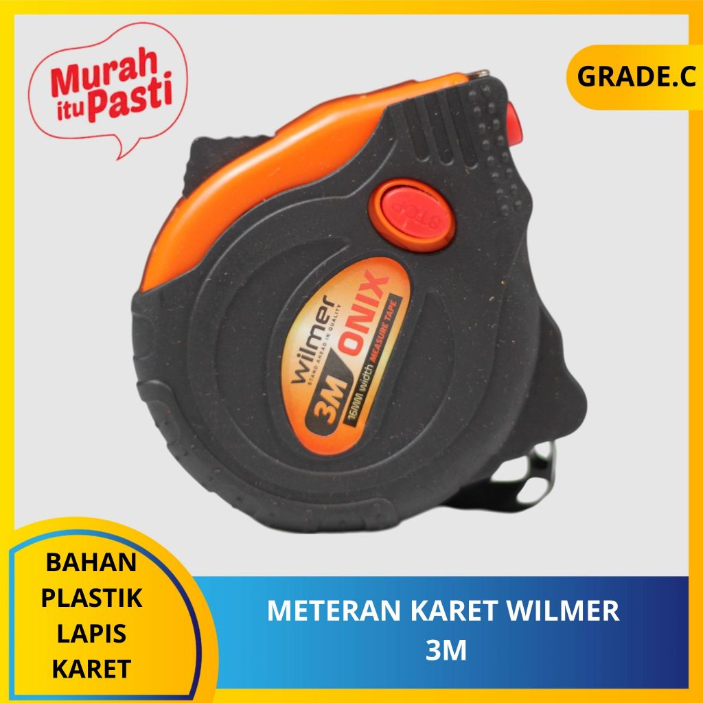 Jual METERAN KARET WILMER 3M - alat meteran tukang bangunan 3 meter. [C][#METERAN] | Shopee ...