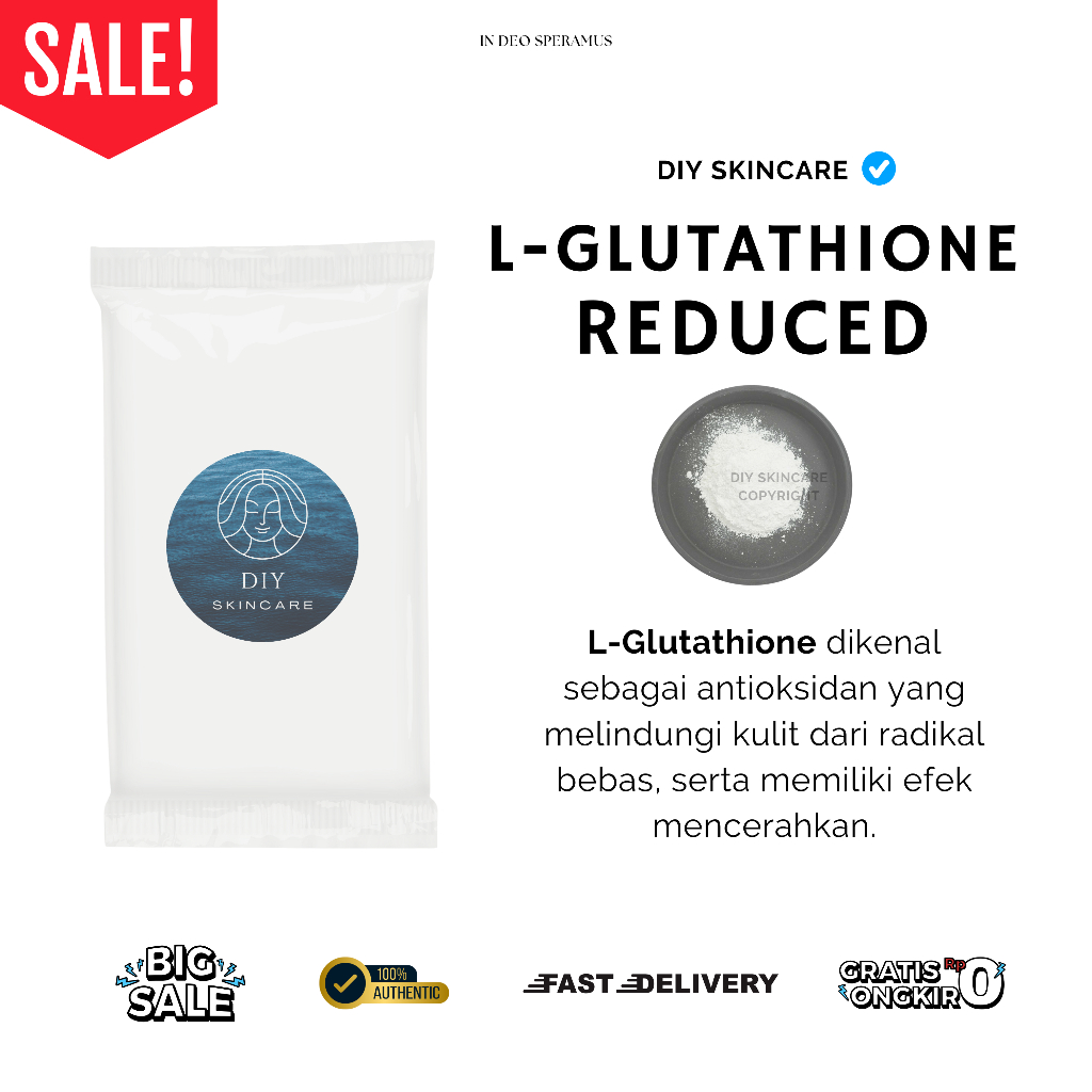 Jual L- Glutathione Reduced Murni Food 99% 10gr COA Glutation Gluta ...