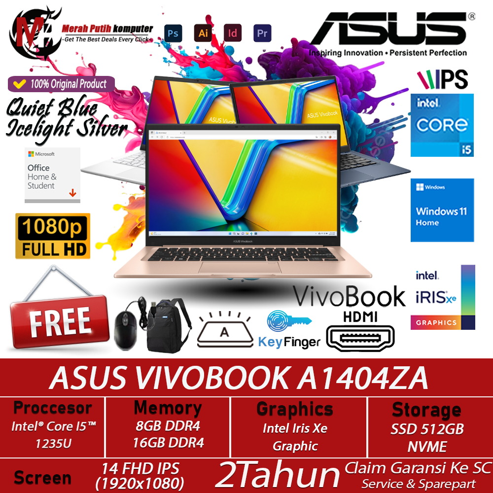 Jual ASUS VivoBook 14 A1404ZA Laptop Intel Core i5 1235U Ram 16GB 512GB ...