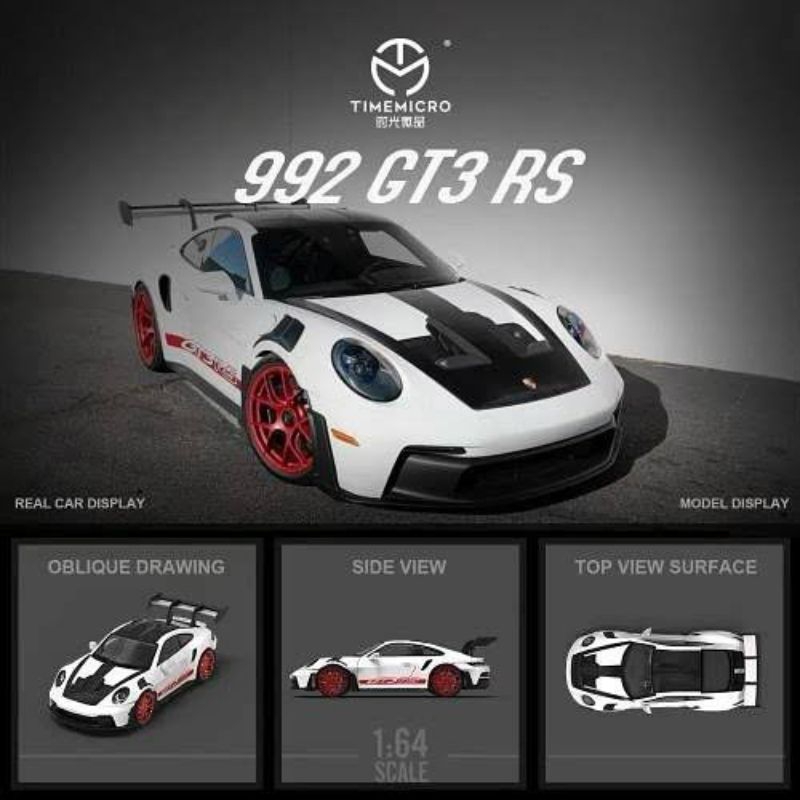 Jual Time Micro Porsche 992 GT3 RS White | Shopee Indonesia