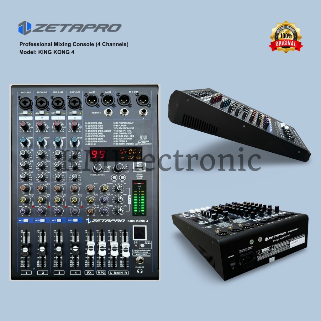 Jual MIXER AUDIO ZETAPRO KINGKONG 4, COMPRESSOR / Zetapro Original | Shopee Indonesia