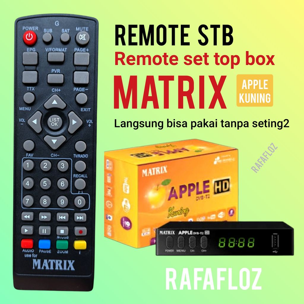 Jual remote set top box st matrix apple kuning | Shopee Indonesia