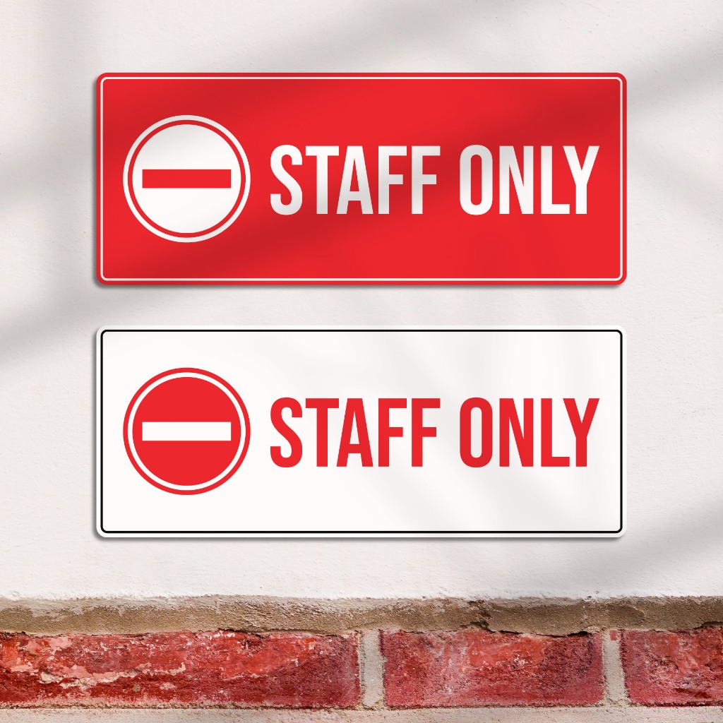 Jual Signage Staff Only | Papan Tanda Akses Terbatas untuk Kantor ...