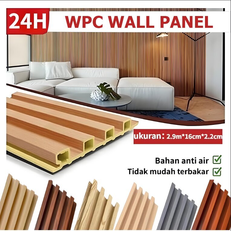 Jual wall panel 290x16x2.2cm wpc wood panel/papan dinding berkualitas ...