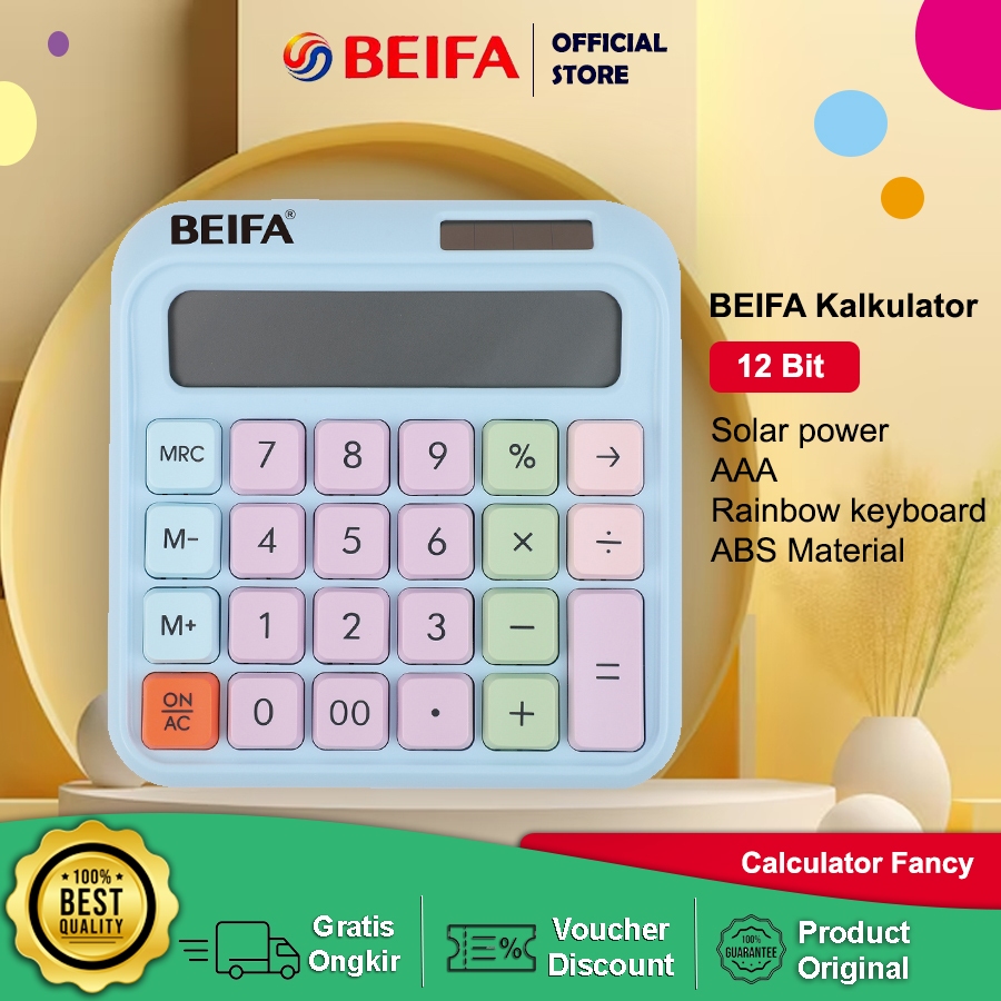 Jual Beifa Calculator FL17 – Display Besar, Kalkulator Digital 12 Angka ...
