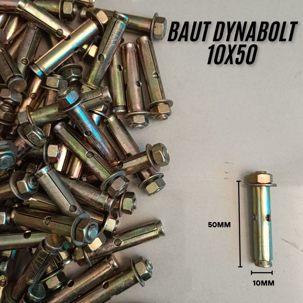 Jual DYNABOL 10X50 DINABOLT BAUT BETON DINABOL 10X50 | Shopee Indonesia