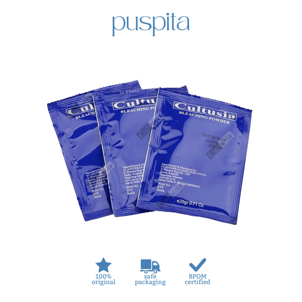 Jual PUSPITA - Cultusia Bleaching Powder Sachet 20gr | Shopee Indonesia
