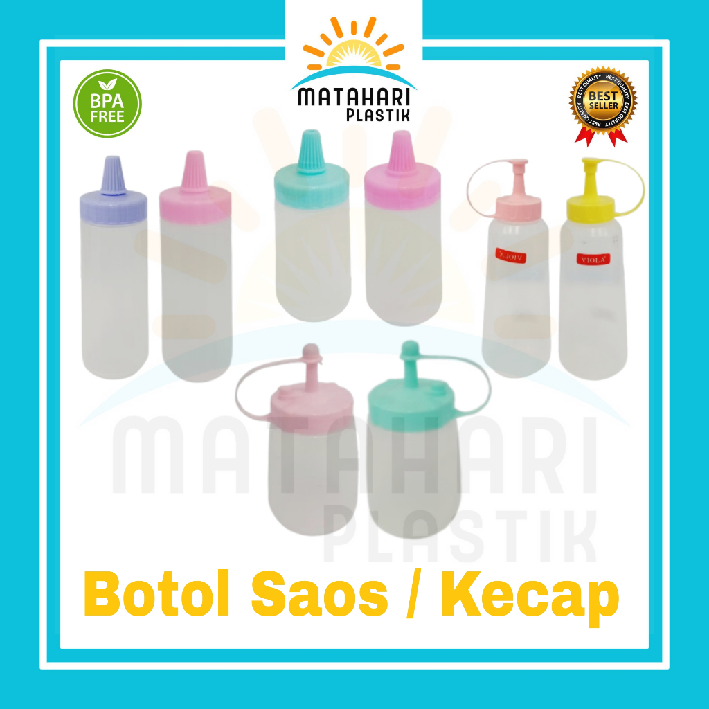 Jual Botol Saus/ Botol Sauce Mayonaise/Botol Kecap/Botol Cuka/Botolo ...