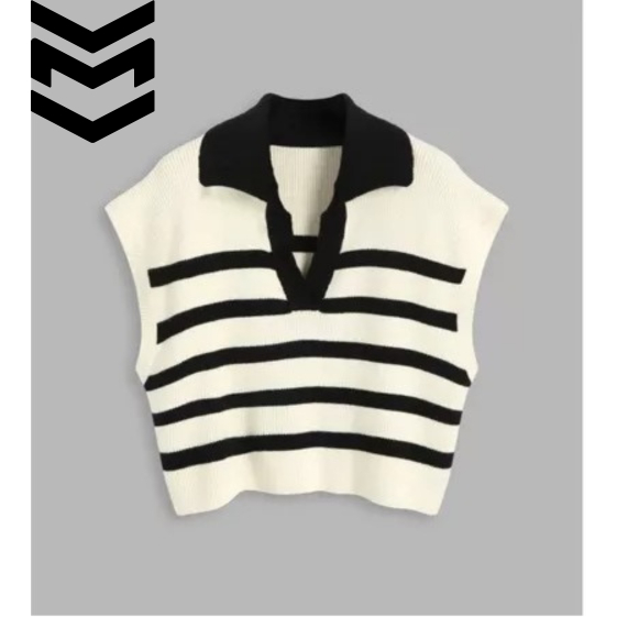 Jual RAJUT STRIPE POLO VEST | Shopee Indonesia