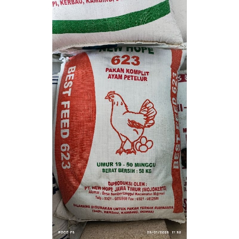 Jual pakan jadi ayam petelur new hope 623 50 kg | Shopee Indonesia