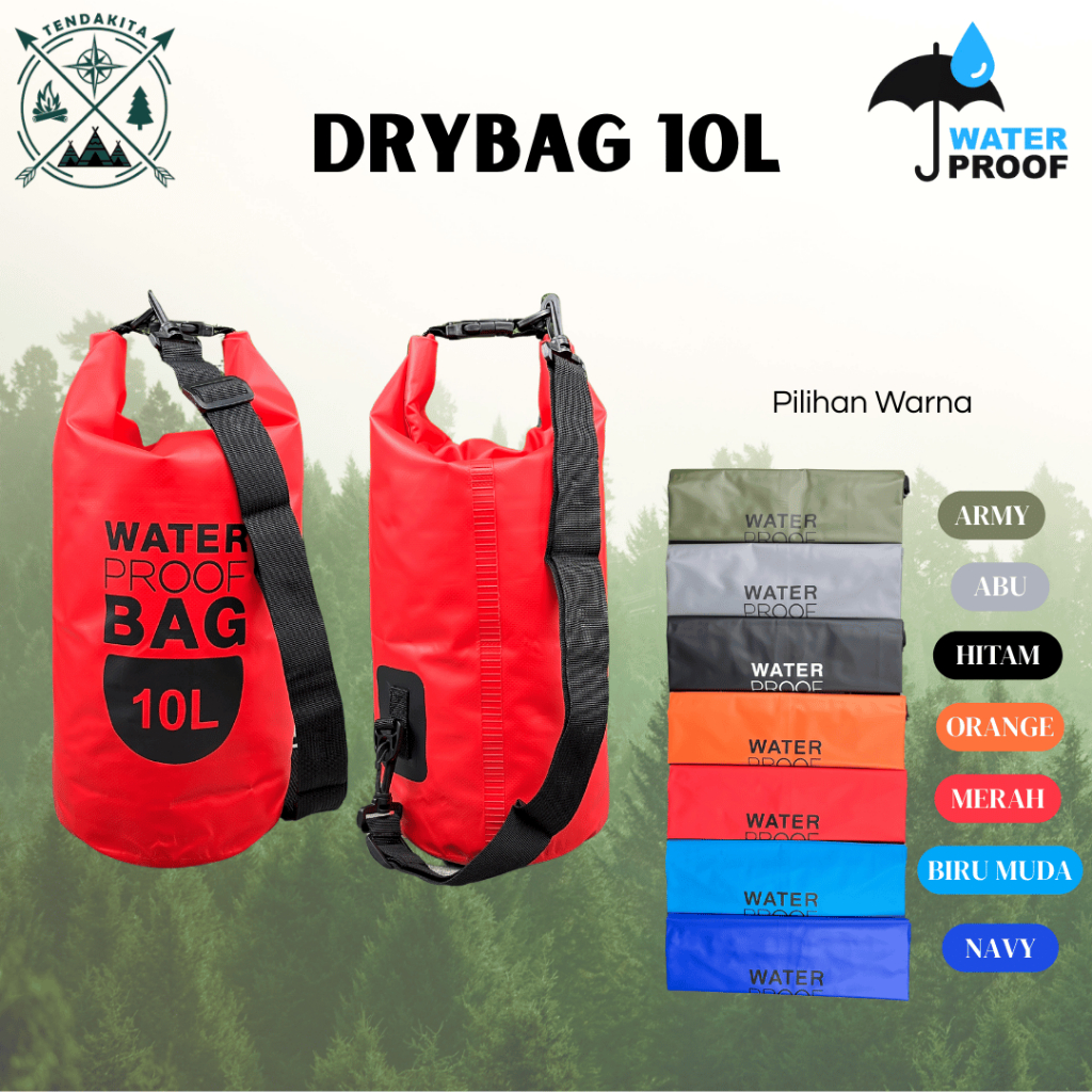 Jual Ocean Pack Dry Bag 10L Tas Anti Air Waterproof Bag 1 Tali Tas Pancing Anti Air Tas Pantai ...