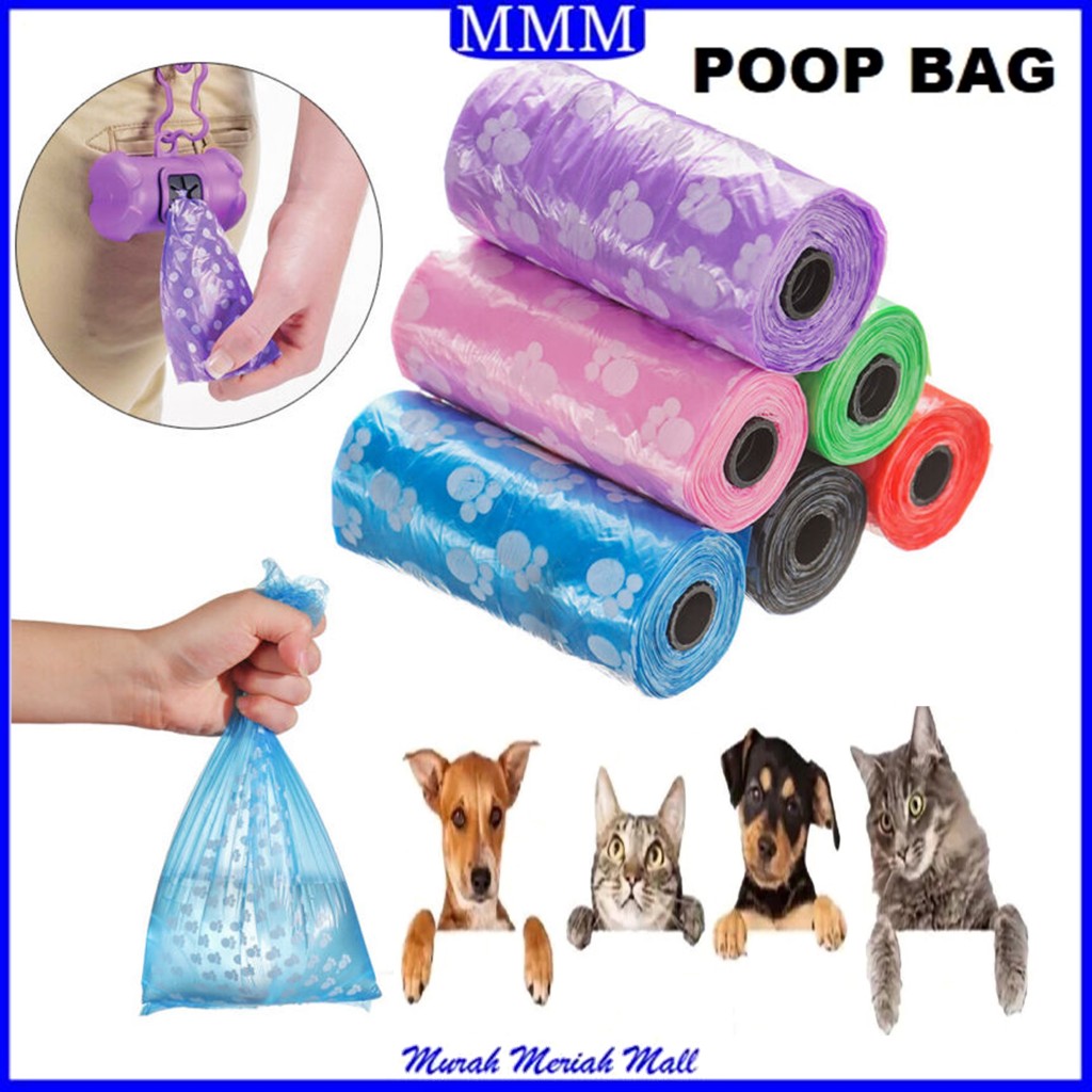 Jual MMM Kantong Platik Sampah Poop Hewan Peliharaan Motif Jejak Kaki ...