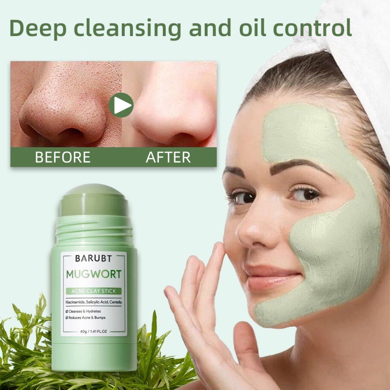Jual Mugwort Acne Clay Stick 40G Mud Masker Clay Masker Acne Pore ...