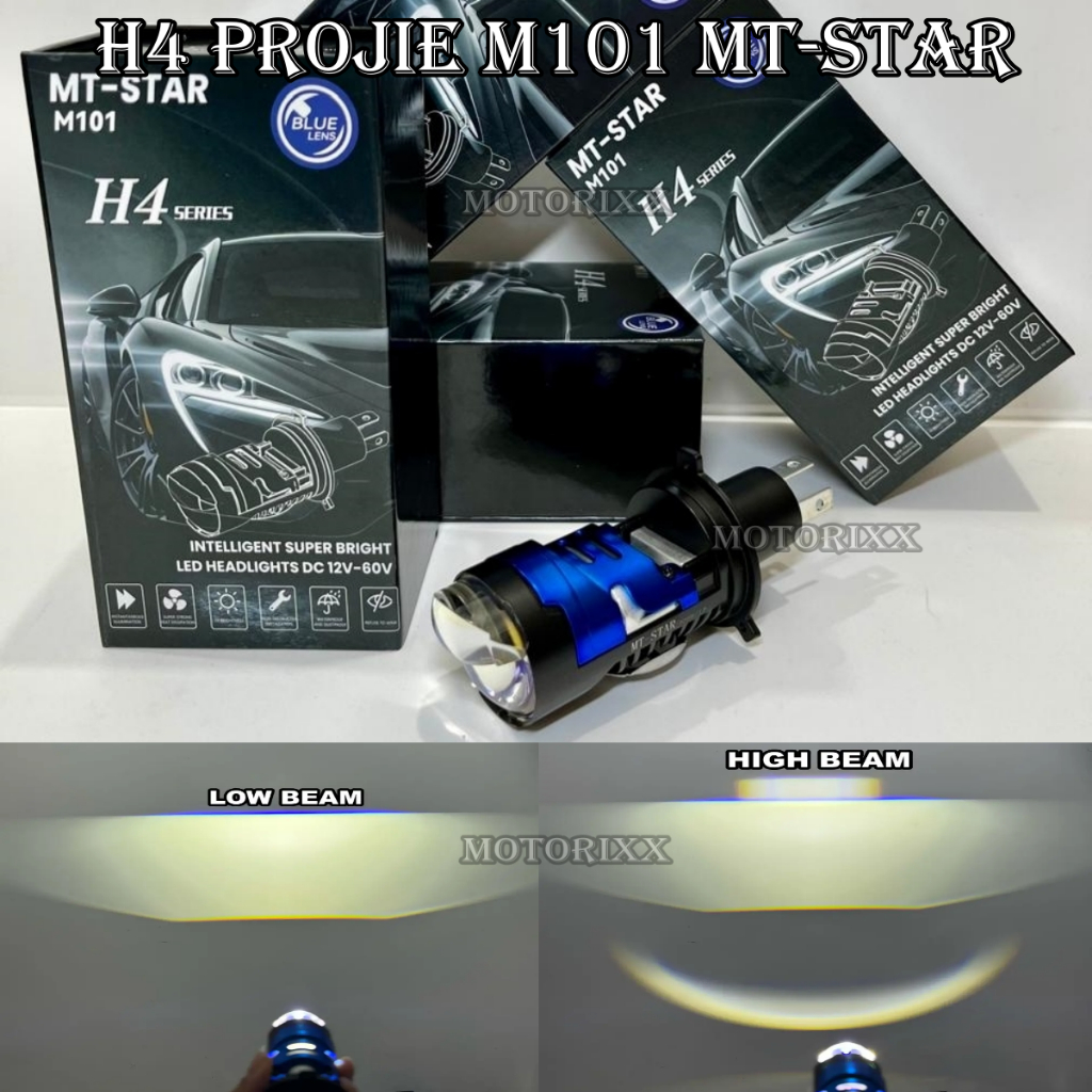 Jual MT STAR - ORIGINAL MINI LED PROJECTOR H4 M101 MAX MTSTAR BLUELENS MOBIL MOTOR HEADLIGHT ...