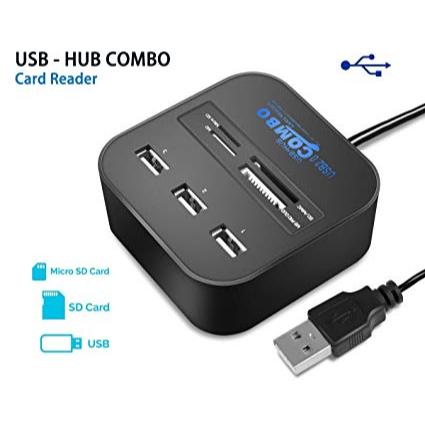 Jual Card Reader USB HUB 3 port Support Micro SD M2 MMC MS pro Duo TF ...