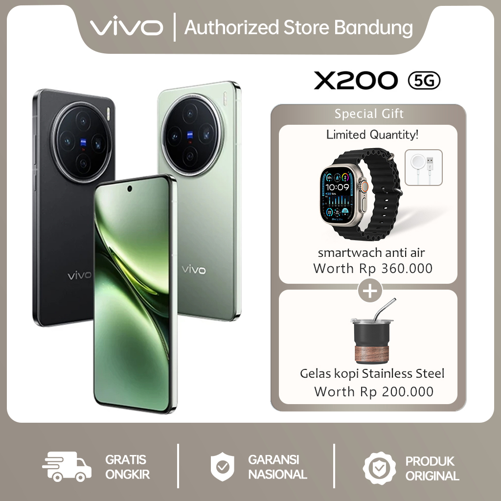 Jual vivo X200 - ZEISS Telephoto Camera, 5800 mAh BlueVolt Battery ...