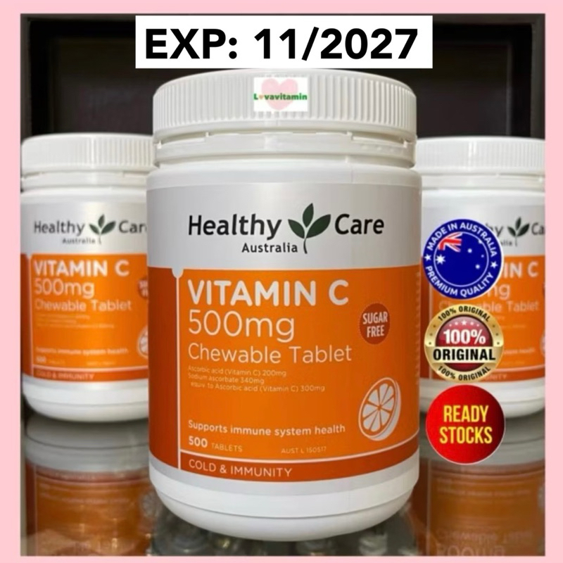 Jual Healthy Care Vitamin C 500mg Chewable 500 Tablets Australia ...