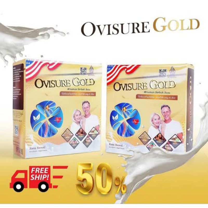 Jual PAKET 2 BOX SUSU OVISURE GOLD BPOM ORIGINAL , OVISURE GOLD MILK ...