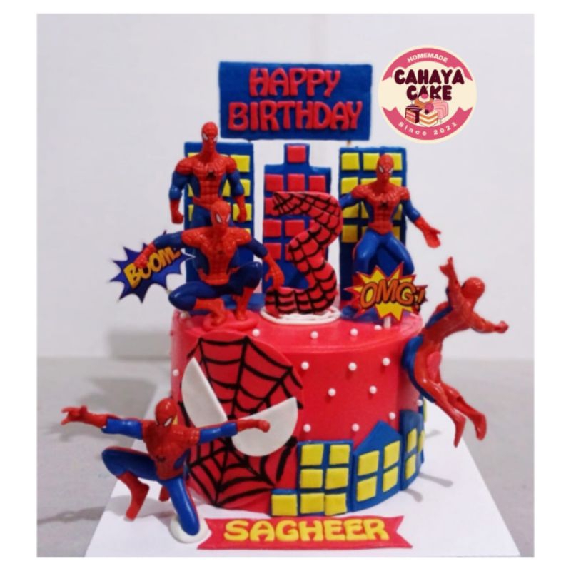 Jual Spiderman Cake / Kue Ulang Tahun Karakter / Cartoon Cake / Boys ...