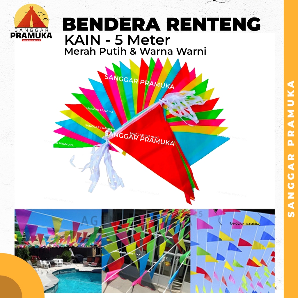 Jual Bendera Renteng Segitiga / Bendera Hias / Bendera Segitiga Renteng / Bendera Event ...