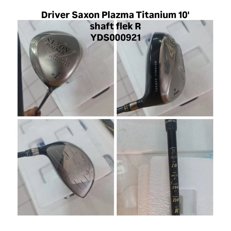 Jual Stik golf Driver 10 derajat Saxon Plazma Titanium shaft flek R ...