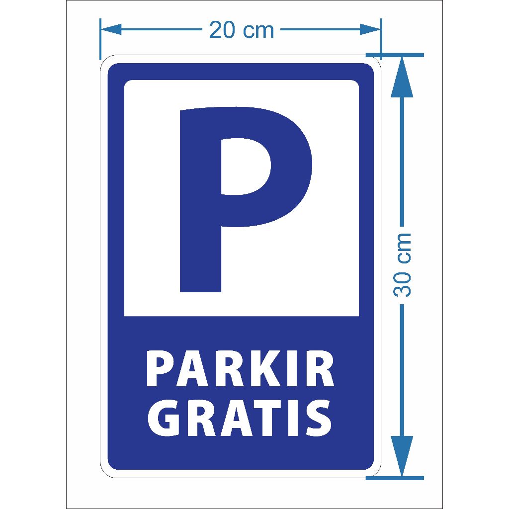 Jual Sign Parkir bahan Akrilik ukuran 30x20 cm | Shopee Indonesia