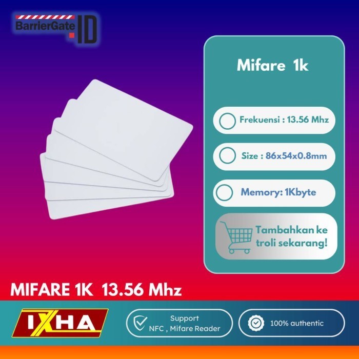 Jual Kartu rfid mifare 13.56 mhz IC card (harga tertera pembelian ...