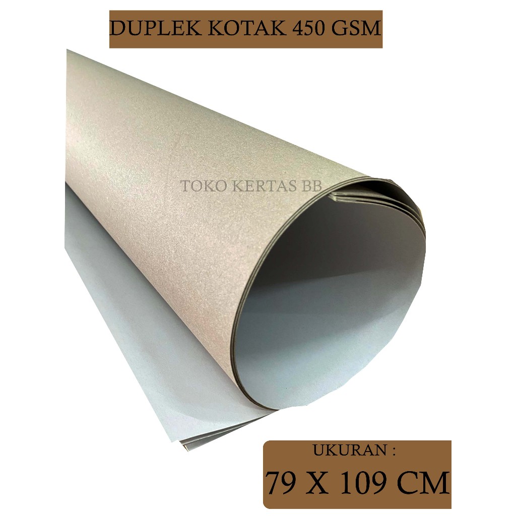 Jual DUPLEK CUOTED / DUPLEK KOTAK 450 GSM UKURAN PLANO ( 79 X 109 CM ...