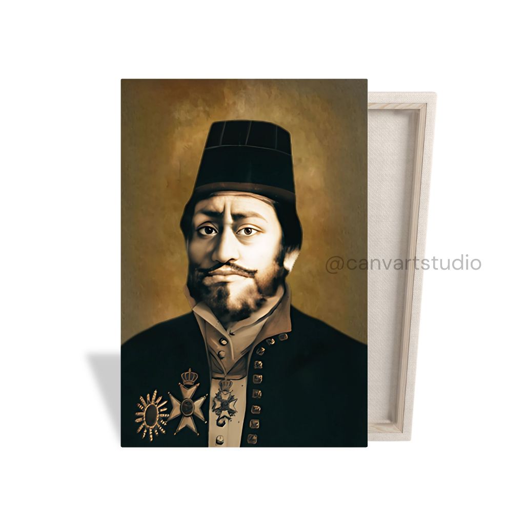 Jual Lukisan Cetak Kanvas Pakubuwono III Bingkai Kayu Spanram | Shopee ...