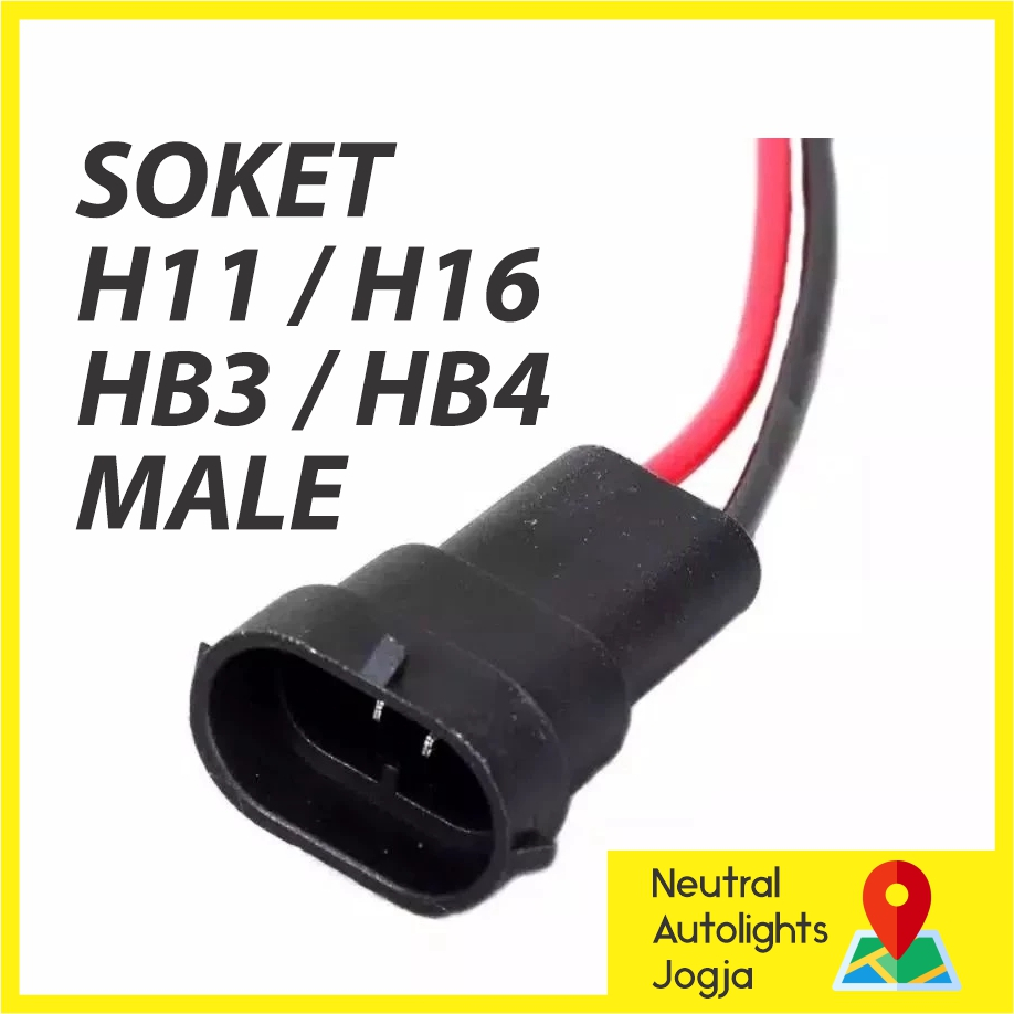 Jual SOKET H11 H16 HB3 HB4 MALE Konektor Relay Kit Cowo Cowok | Shopee ...