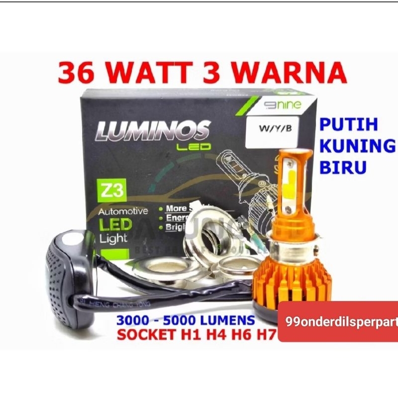 Jual LAMPU LED LUMINOS Z3 MOTOR BEBEK MATIC MOBIL 3 SISI 36 WATT 3 ...