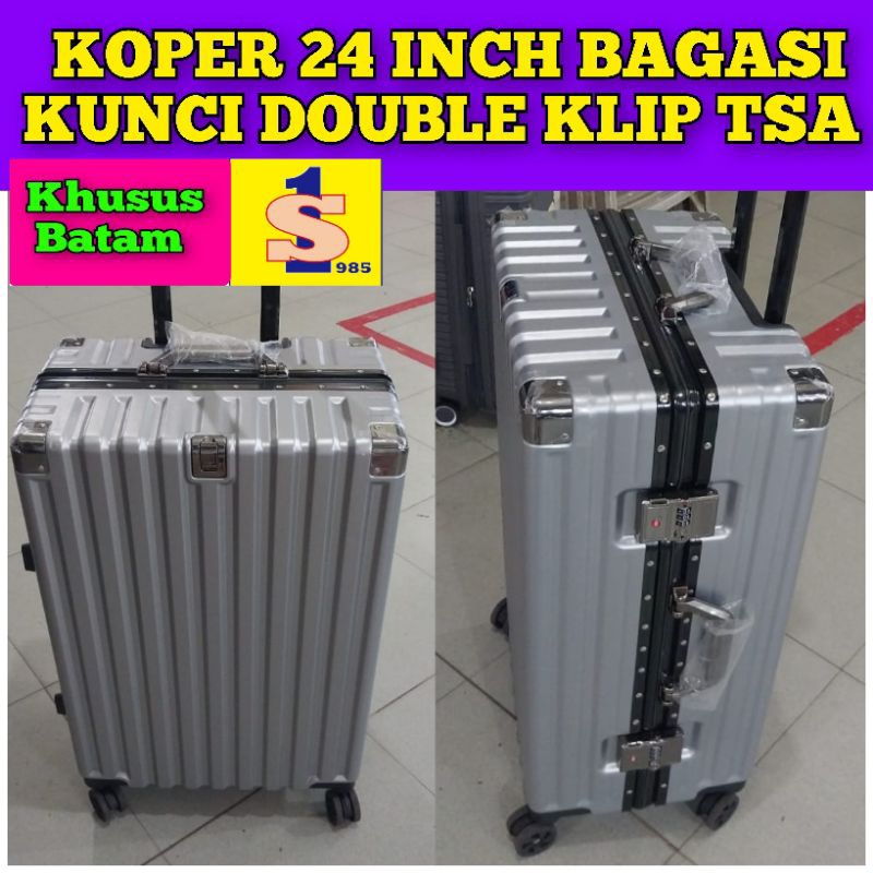Jual KOPER BAGASI 24"INCH KUNCI DOUBLE KLIP TSA/KOPER 24"INCH (KHUSUS ...