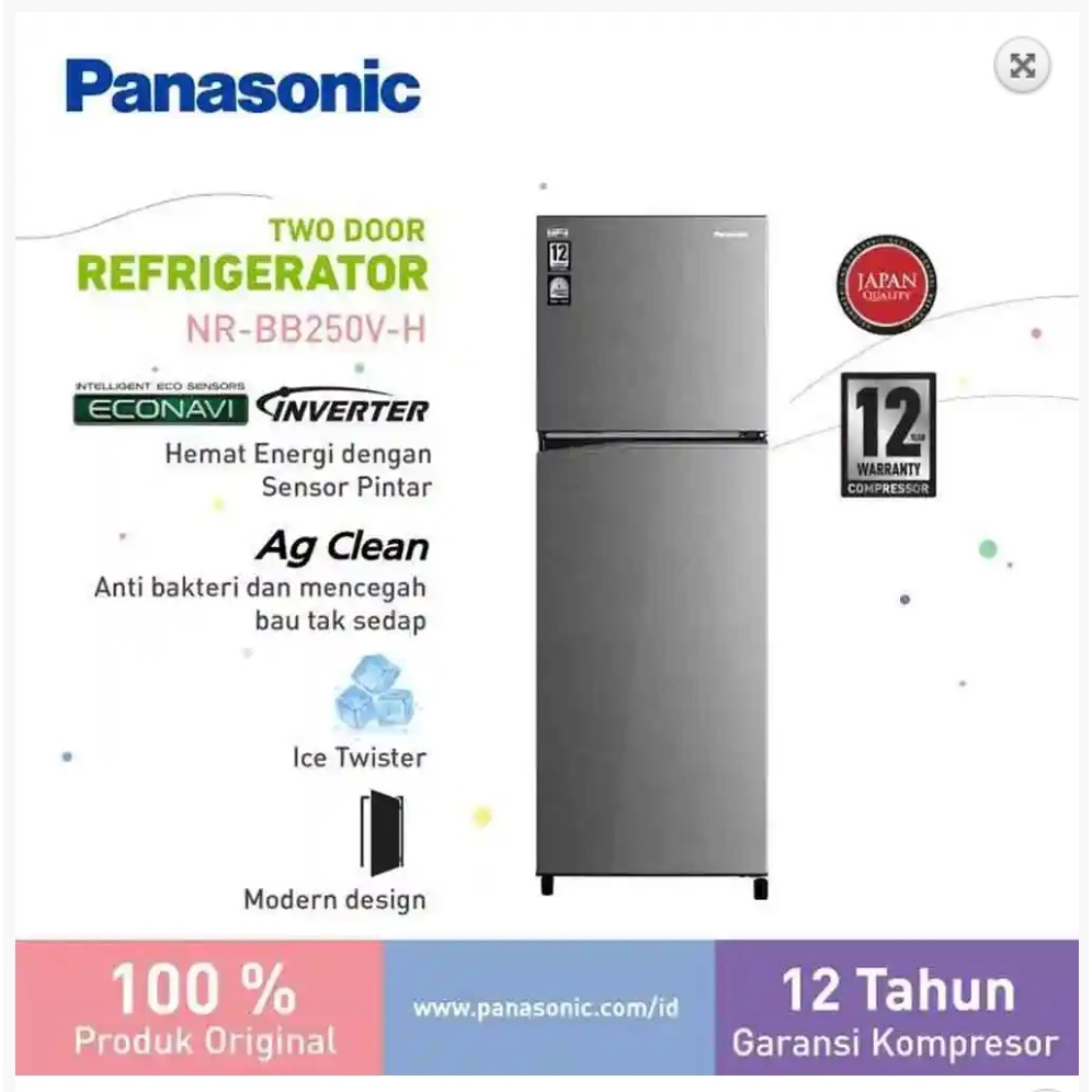 Jual PANASONIC KULKAS 2 PINTU KECIL SMALL 2 DOOR REFRIGERATOR NRBB250VH | Shopee Indonesia