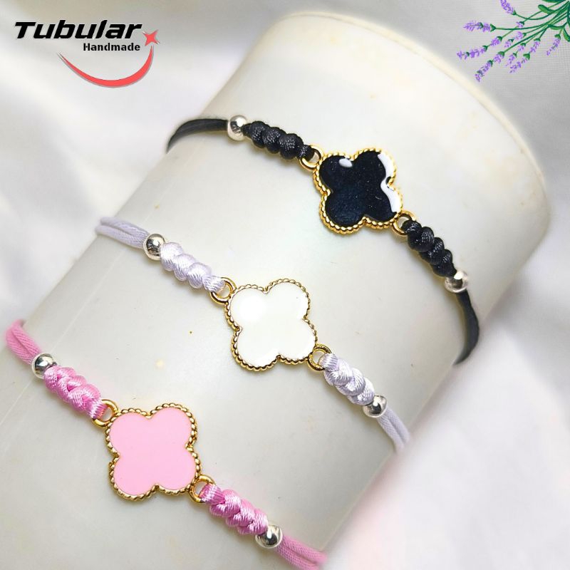 Jual Pulsera Bracelet Gelang Clover Semanggi Gelang Tangan Wanita Serut ...