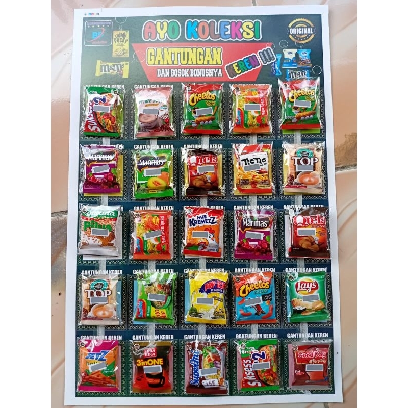 Jual MAINAN GANTUNGAN KUNCI SNACK BERHADIAH GOSOKAN GANTUNGAN KUNCI ISI ...