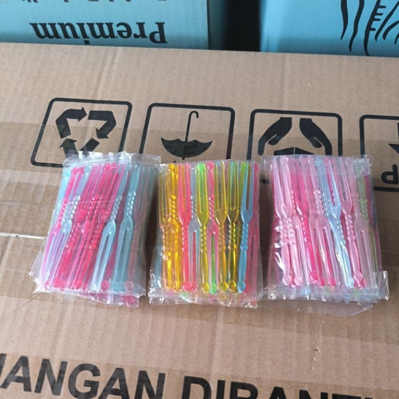 Jual Garpu Kue / Garpu Plastik / Garpu Warna / Garpu Buah / Garpu ...