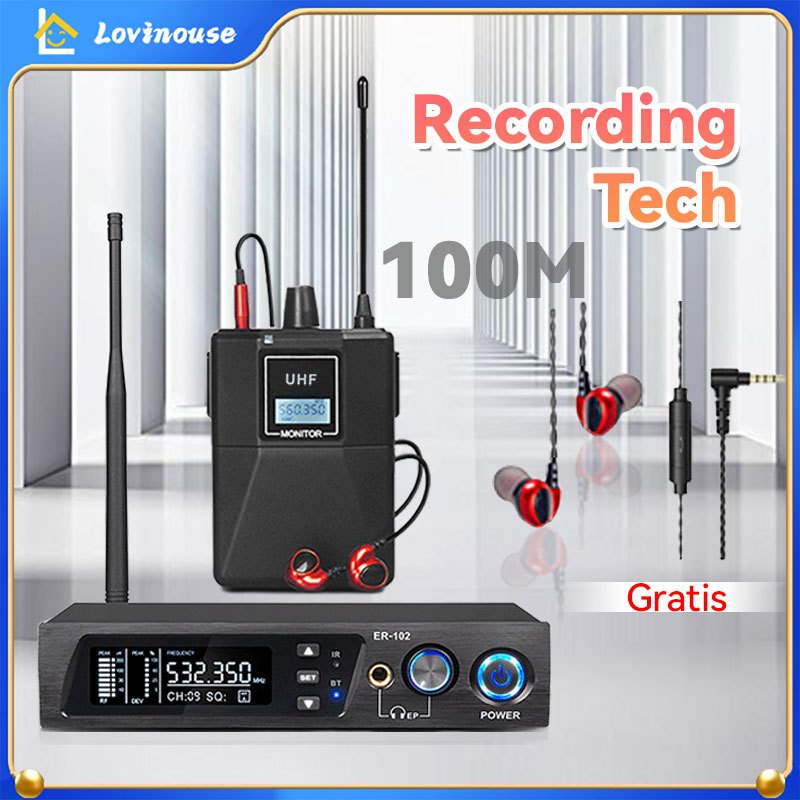 Jual ⚡[Konser/Studio]100M/Garansi⚡IEM Wireless In Ear Monitoring System ...