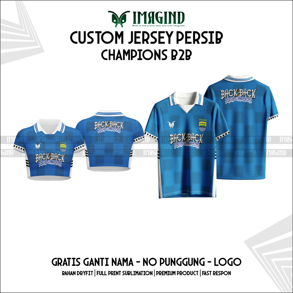 Jual JERSEY PERSIB (FANS) BIRU B2B CHAMPIONS 2025 GRATIS PASANG NAMA ...